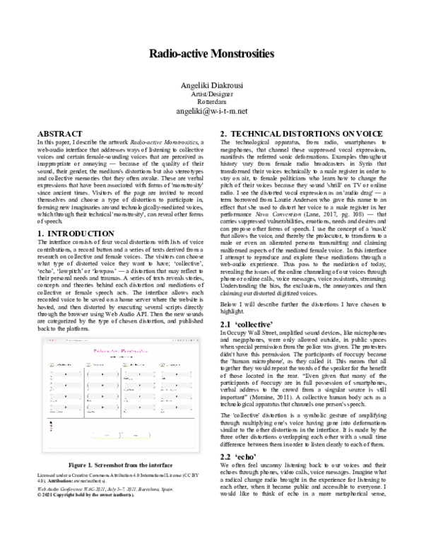 (PDF) Radio-active Monstrosities