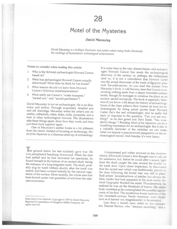 (PDF) Motel of the Mysteries