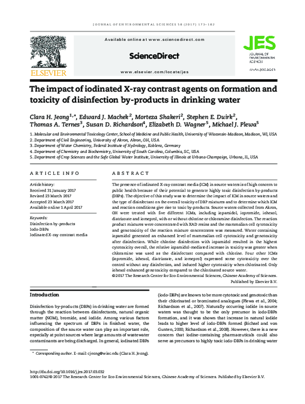 (PDF) The impact of iodinated X-ray contrast agents on formation and ...