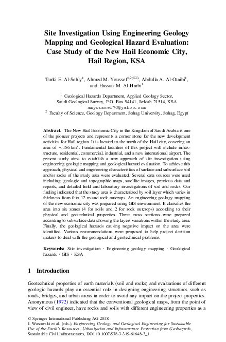(PDF) Site Investigation Using Engineering Geology Mapping and ...