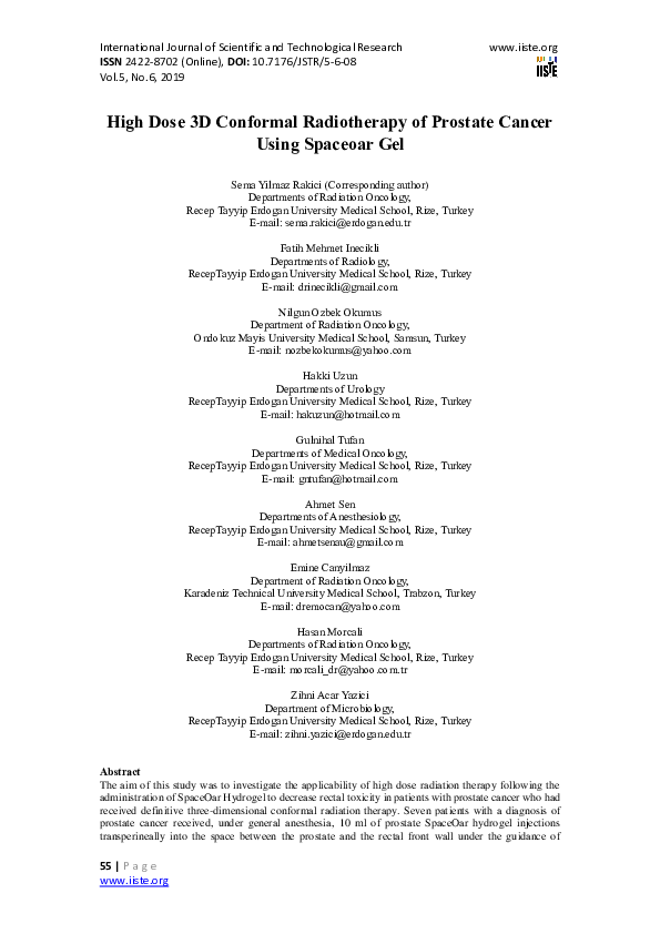 (PDF) High Dose 3D Conformal Radiotherapy of Prostate Cancer Using ...