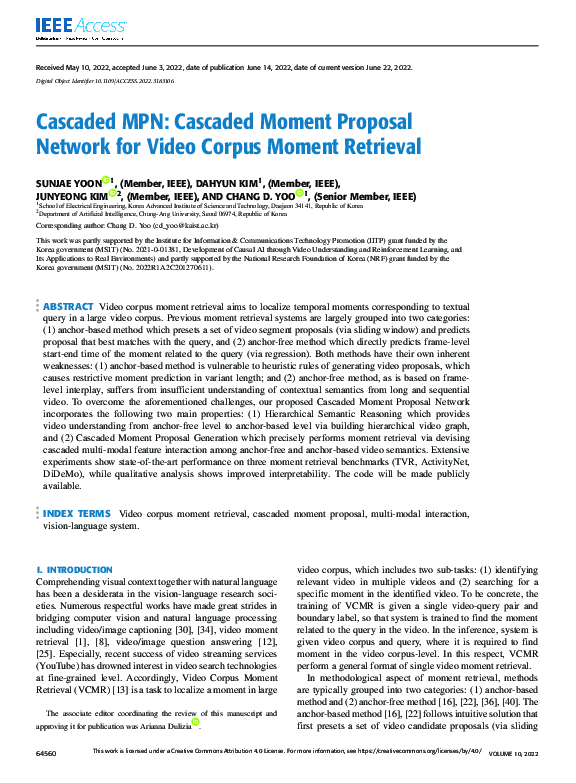 (PDF) Cascaded MPN: Cascaded Moment Proposal Network for Video Corpus ...