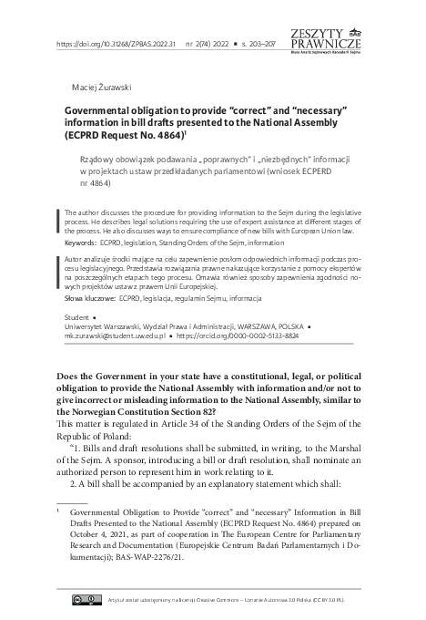 (PDF) Governmental obligation to provide “correct” and “necessary ...