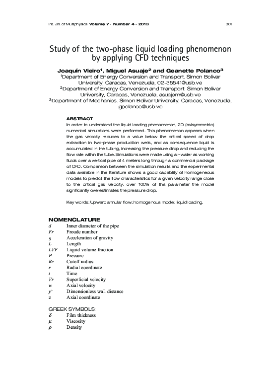 (PDF) Study of the two-phase liquid loading phenomenon by applying CFD ...