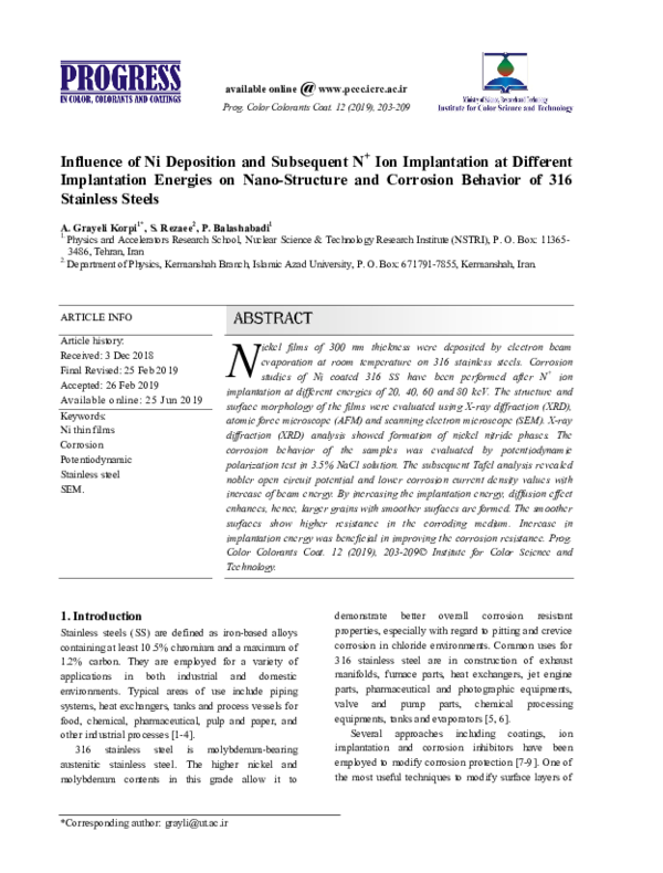 (PDF) Influence of Ni Deposition and Subsequent N+ Ion Implantation at ...