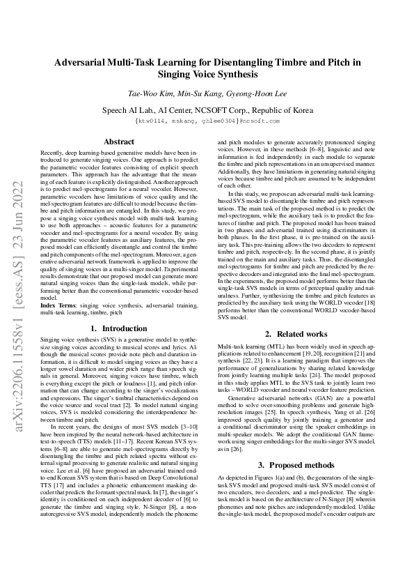 Adversarial Multi-Task Learning for Disentangling Timbre and Pitch in Singing Voice Synthesis