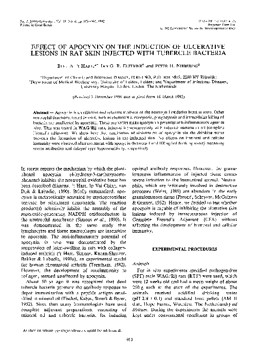 (PDF) Effect of apocynin on the induction of ulcerative lesions in rat ...