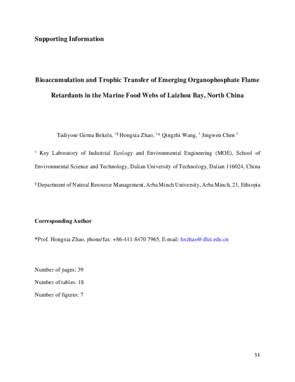 (PDF) Bioaccumulation and Trophic Transfer of Emerging Organophosphate ...