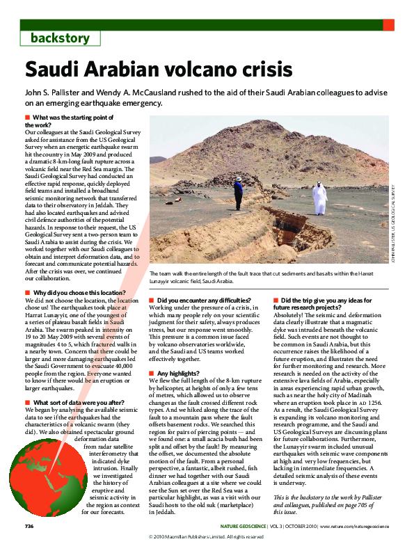 (PDF) Saudi Arabian volcano crisis