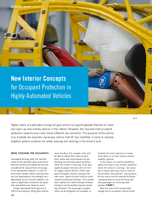 (PDF) New Interior Concepts for Occupant Protection in Highly Automated ...