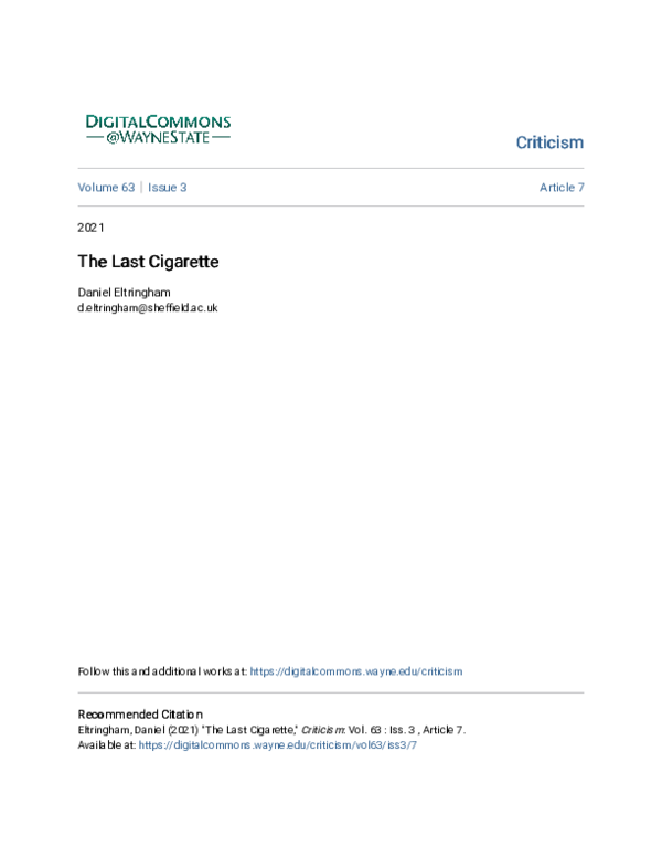 (PDF) The last cigarette