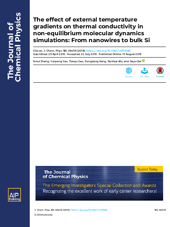 (PDF) The effect of external temperature gradients on thermal conductivity in non-equilibrium ...