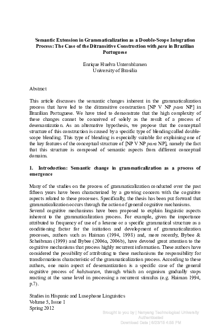 (PDF) Semantic Extension in Grammaticalization as a Double-Scope ...
