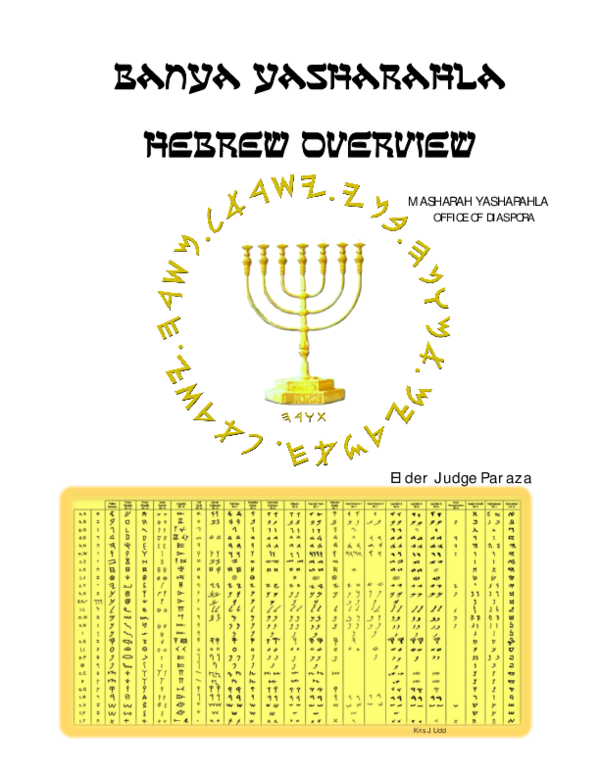 (PDF) BYMY BASIC HEBREW LESSONS