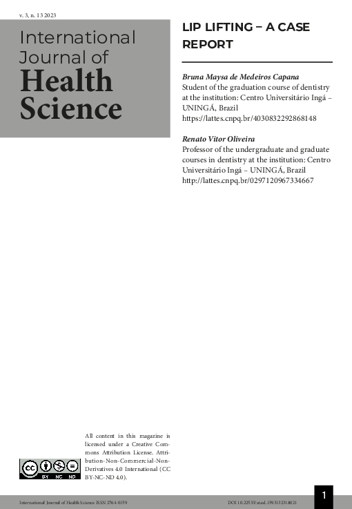 (PDF) LIP LIFTING – A CASE REPORT (Atena Editora)