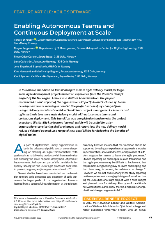 (PDF) Enabling Autonomous Teams and Continuous Deployment at Scale