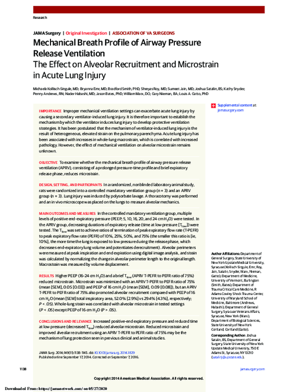 (PDF) Mechanical Breath Profile of Airway Pressure Release Ventilation