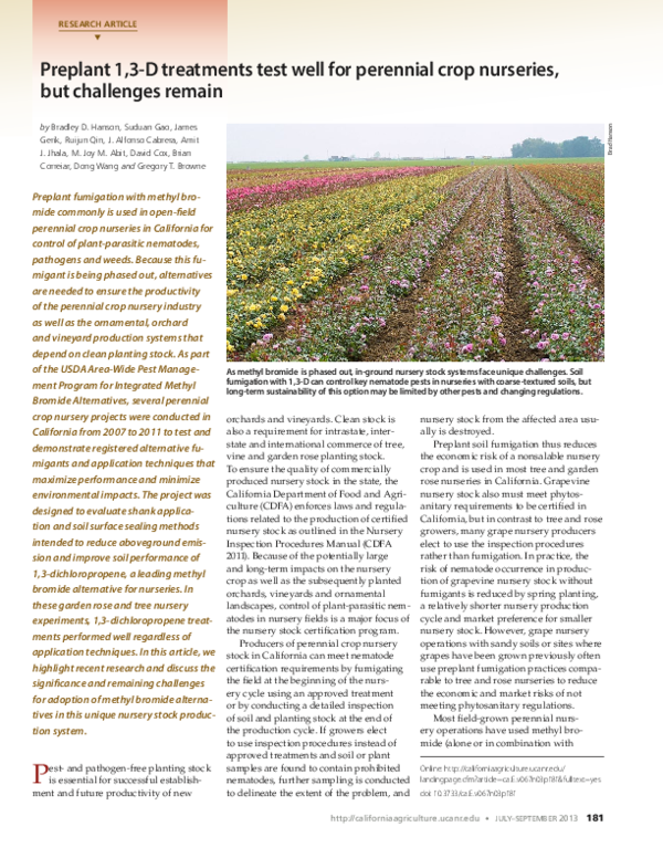 (PDF) Preplant 1,3-D treatments test well for perennial crop nurseries ...