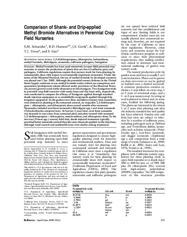 (PDF) Comparison of Shank- and Drip-applied Methyl Bromide Alternatives ...