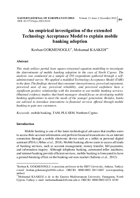 (PDF) An empirical investigation of the extended Technology Acceptance ...