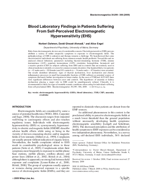 (PDF) Blood laboratory findings in patients suffering from self ...