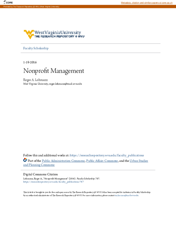 (PDF) Nonprofit Management