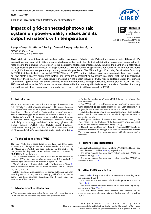 (PDF) Impact of Grid-Connected Photovoltaic System on total system losses with consideration of ...