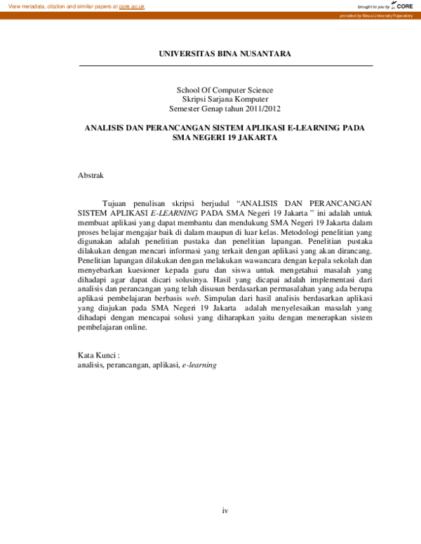 (PDF) Analisis Dan Perancangan Sistem Aplikasi E-Learning Pada Sma Negeri 19 Jakarta | aditya ...