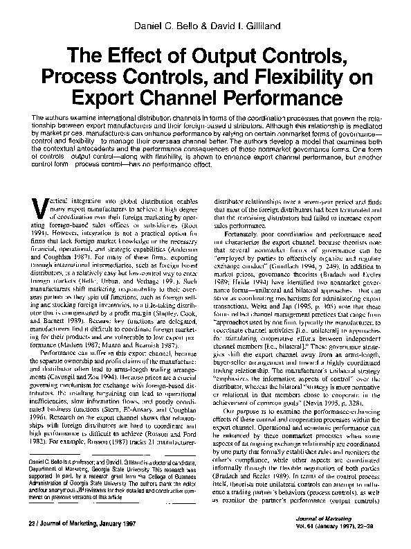 (PDF) The Effect of Output Controls, Process Controls, and Flexibility ...