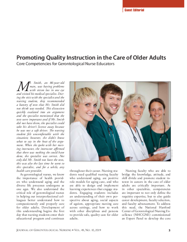 (PDF) Promoting Quality Instruction in the Care of Older Adults: Core ...