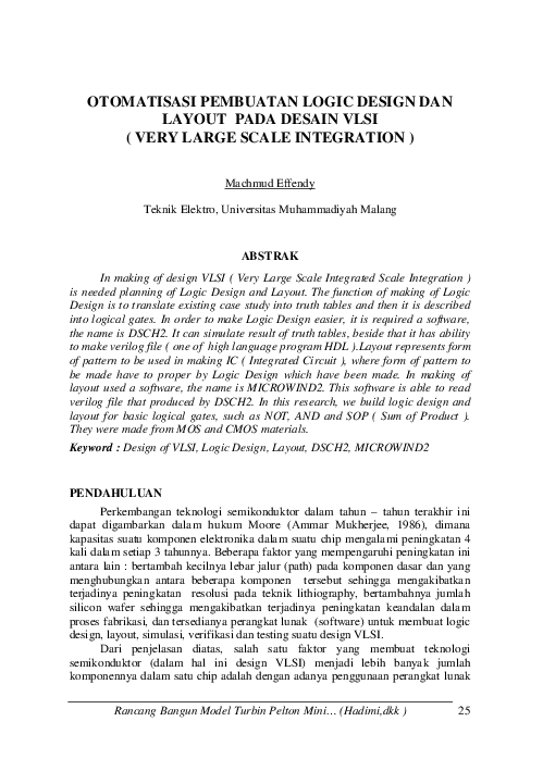 (PDF) Otomatisasi Pembuatan Logic Design Dan Layout Pada Desain Vlsi ...