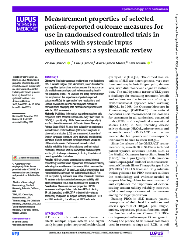 (PDF) Measurement properties of selected patient-reported outcome measures for use in randomised ...