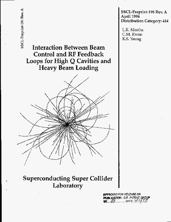 (PDF) Interaction between beam control and rf feedback loops for high Q cavities an heavy beam ...