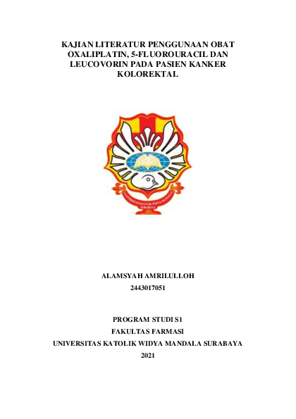 (PDF) Kajian literatur penggunaan obat oxaliplatin, 5-fluorouracil dan ...