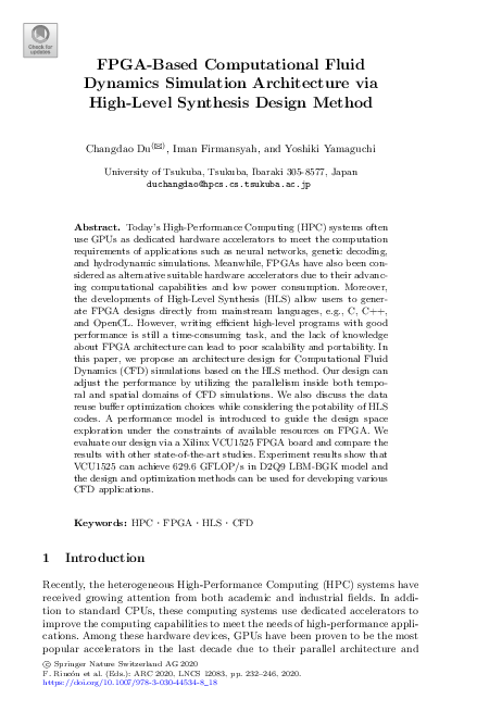 Pdf Fpga Based Computational Fluid Dynamics Simulation Architecture