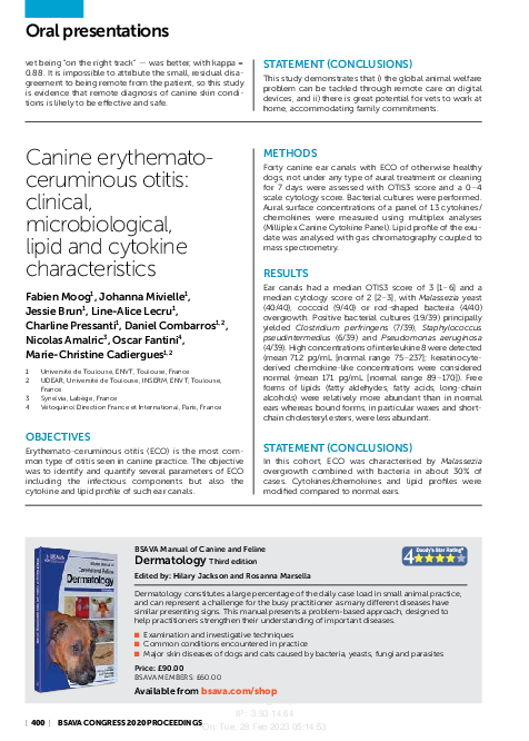 (PDF) Canine erythemato-ceruminous otitis: clinical, microbiological ...