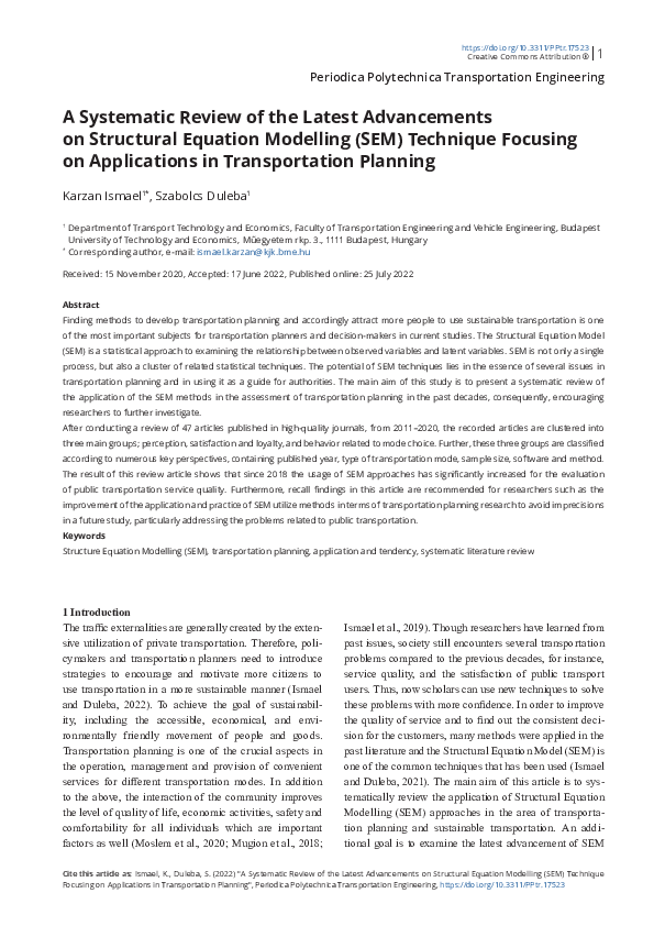 (PDF) A Systematic Review of the Latest Advancements on Structural ...