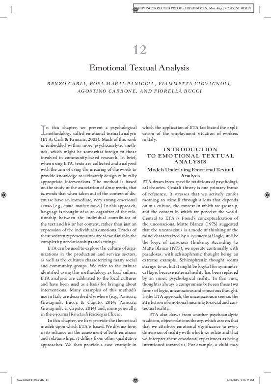 (PDF) Emotional Textual Analysis