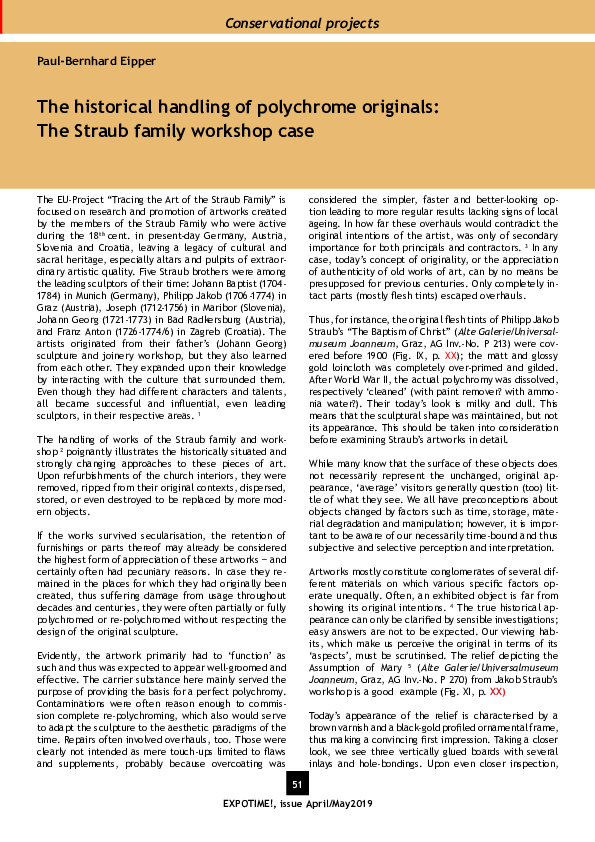 (PDF) The historical handling of polychrome originals: The Straub ...