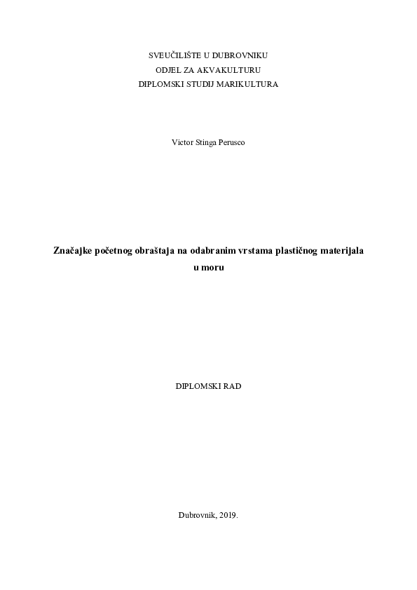 (PDF) Characteristics of initial biofilm formation on selected types of ...