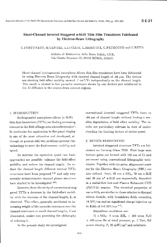 (PDF) Short-Channel Inverted Staggered a-Si:H Thin Film Transistors ...