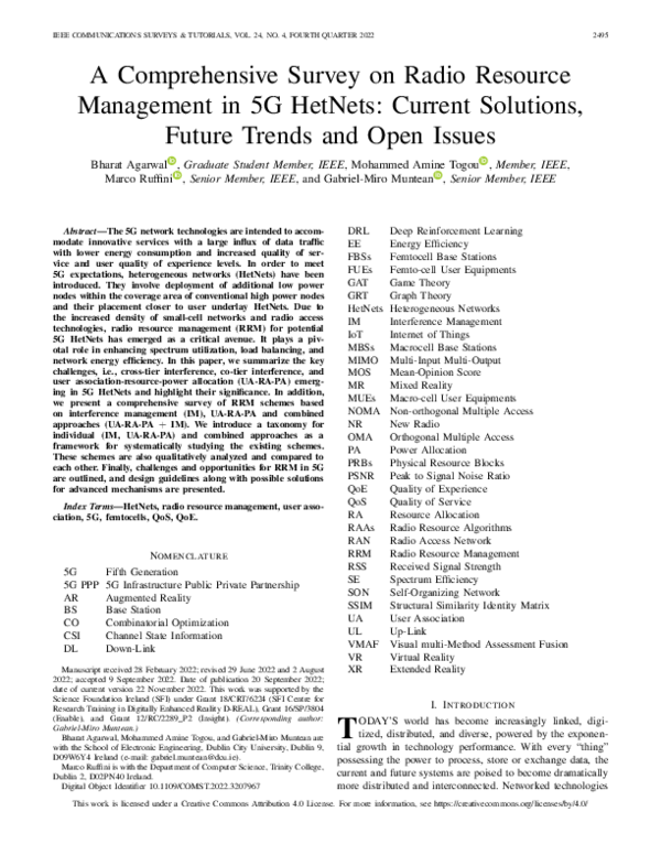 Pdf A Comprehensive Survey On Radio Resource Management In 5g Hetnets