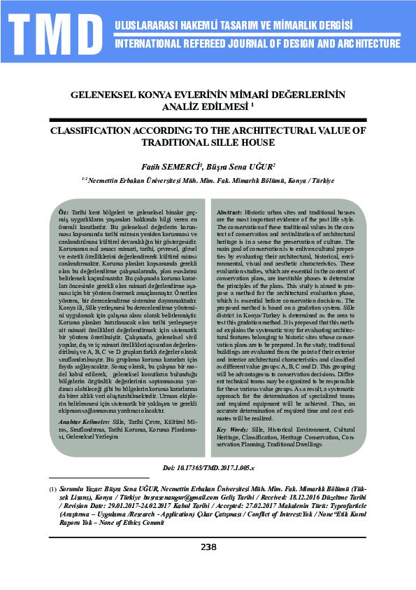 (PDF) Classification According to the Architectural Value of ...