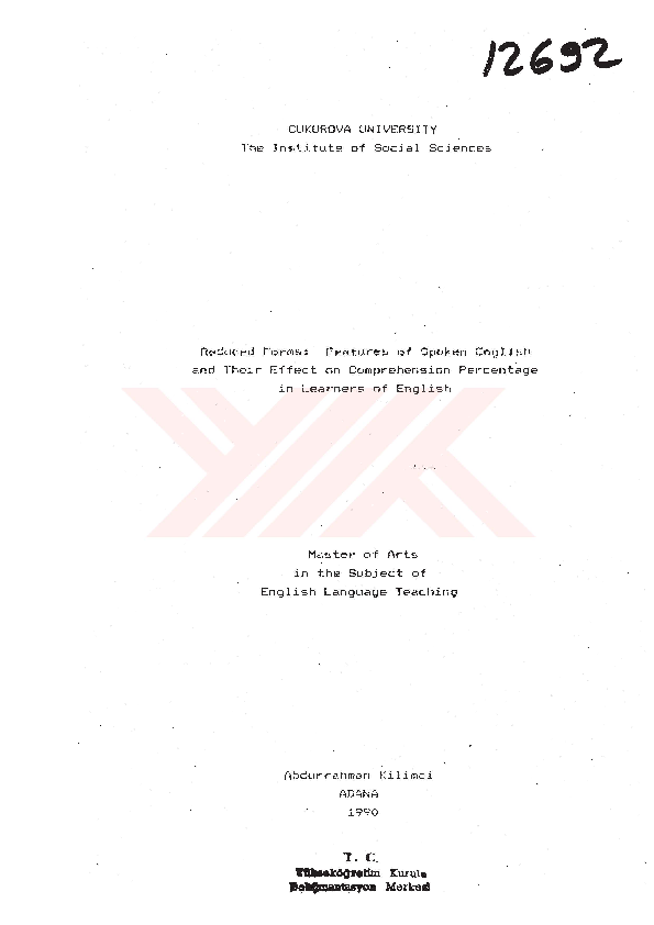 (PDF) Reduced forms : features of spoken English and their effect on ...