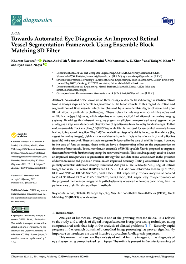 (PDF) Towards Automated Eye Diagnosis: An Improved Retinal Vessel Segmentation Framework Using ...