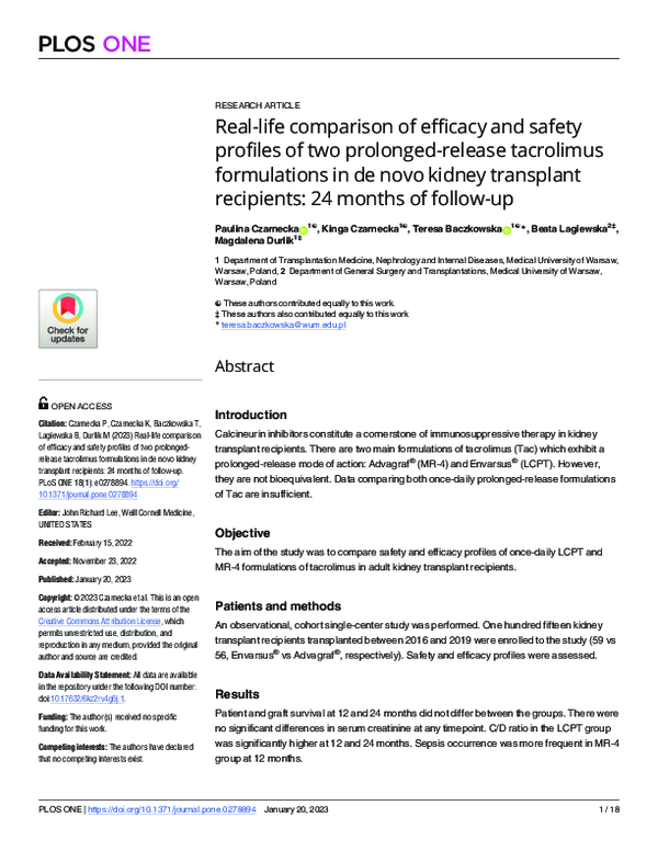 (PDF) Real-life comparison of efficacy and safety profiles of two ...