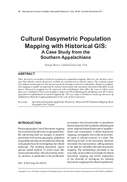 (PDF) Cultural Dasymetric Population Mapping with Historical GIS