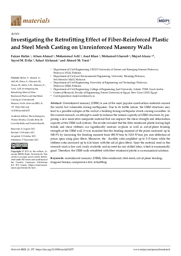(PDF) Investigating the Retrofitting Effect of Fiber-Reinforced Plastic ...