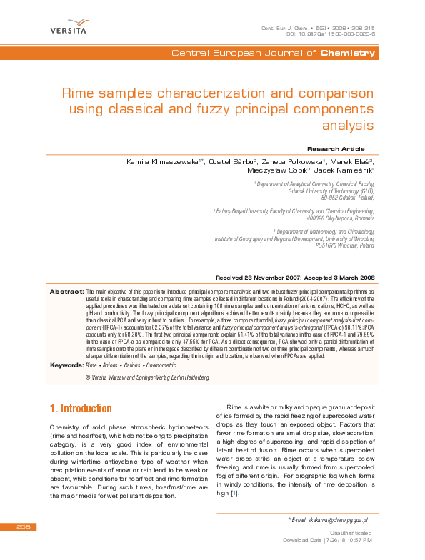 (PDF) Rime samples characterization and comparison using classical and ...