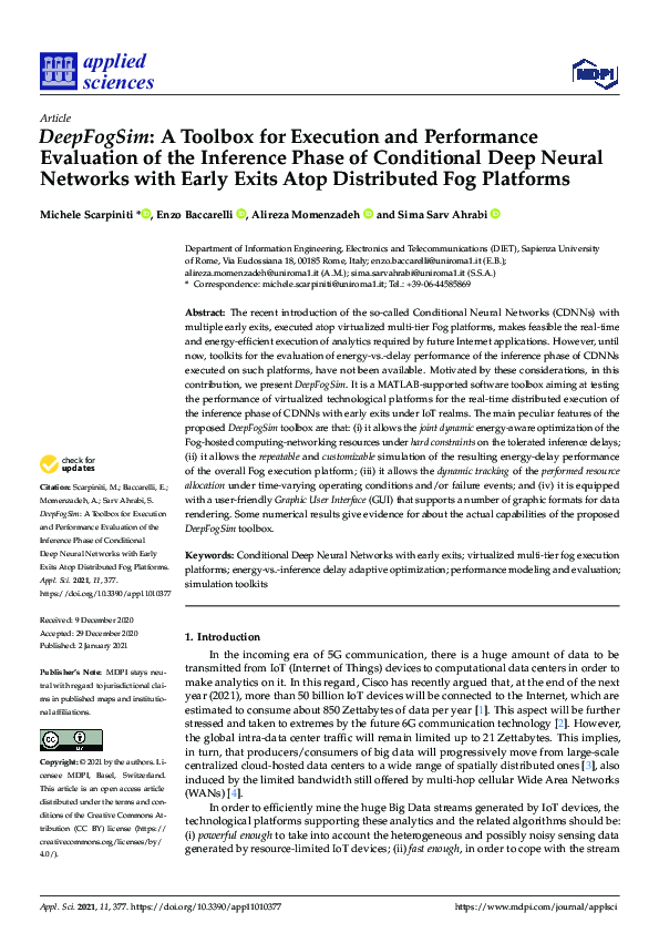(PDF) DeepFogSim: A Toolbox for Execution and Performance Evaluation of the Inference Phase of ...